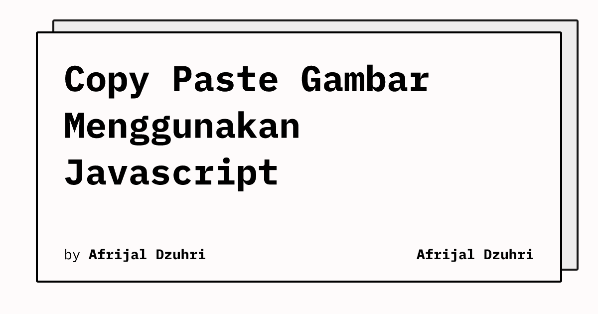 Copy Paste Gambar Menggunakan Javascript